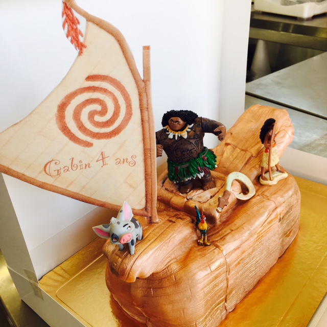 Gâteau Vaiana - Cake design, Pâte à sucre - Les Délices de Mary